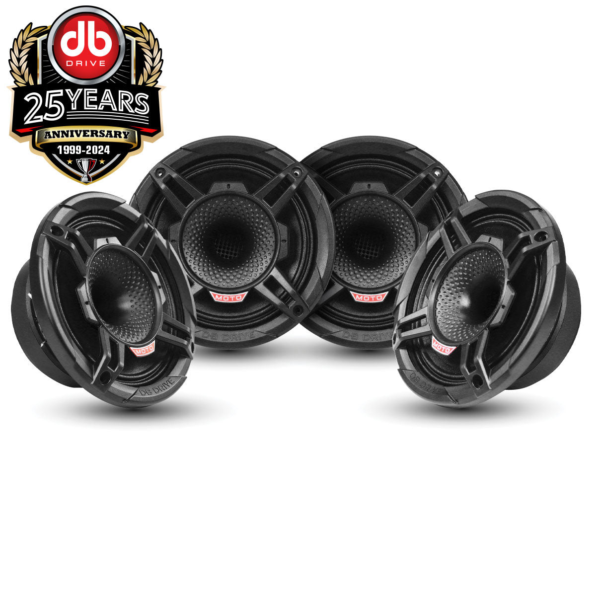 DB Drive WDX6MOTO-4CD : Quad 6.5 in. Moto 2-Way Loudspeakers W/Back Lo