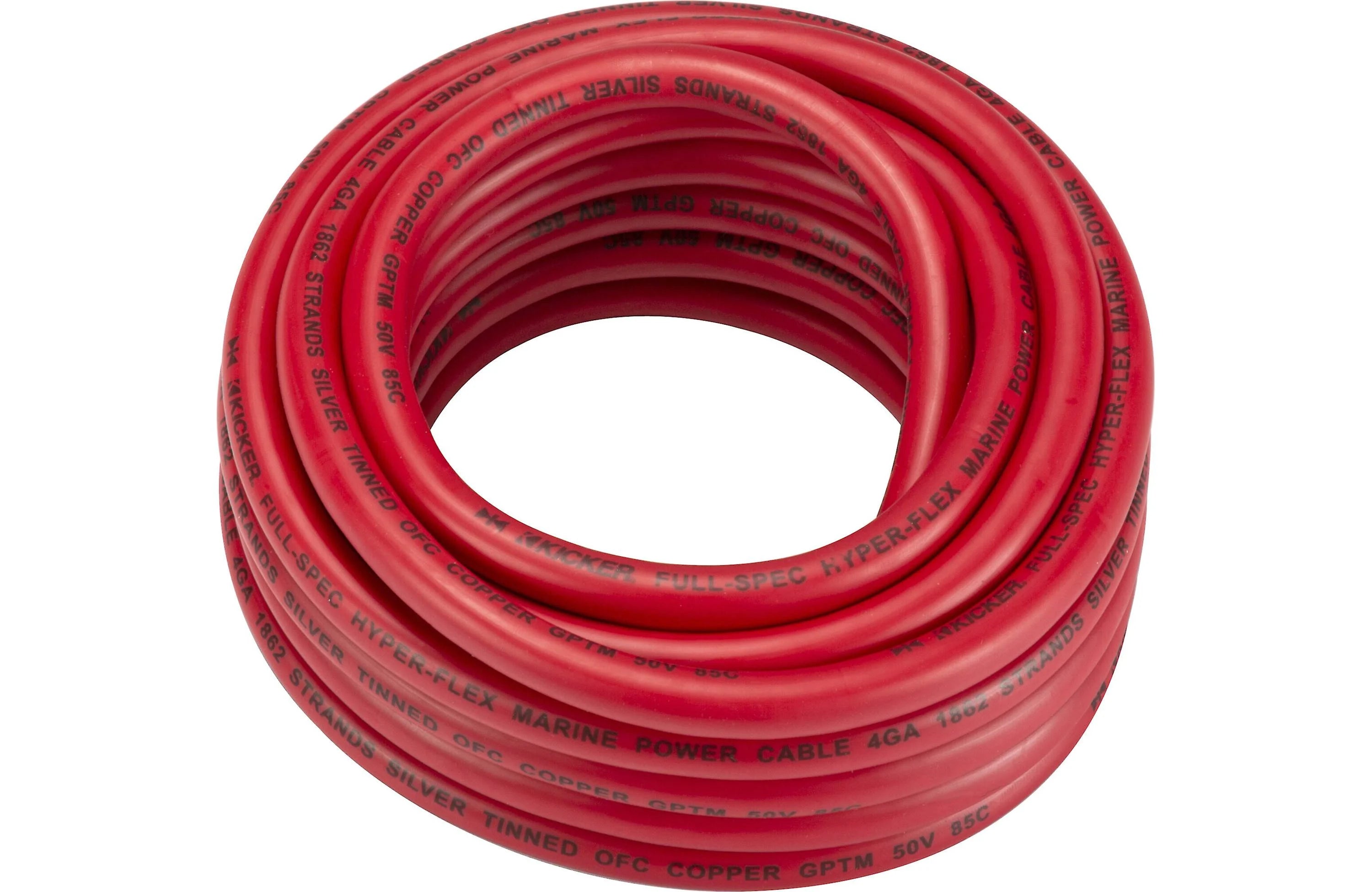 Kicker 47KMWPR420 Marine-Grade Red Power Wire, 20-Feet (4-gauge)
